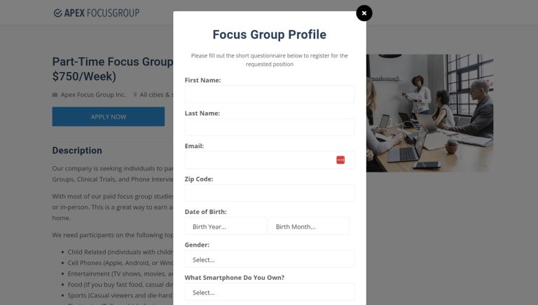 Apex Focus Group Review: $750/Week Legit or Scam?